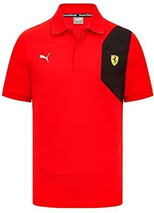 Puma 2023 Ferrari Fanwear Mens Classic Polo Football Soccer T-Shirt Maillot (Red)
