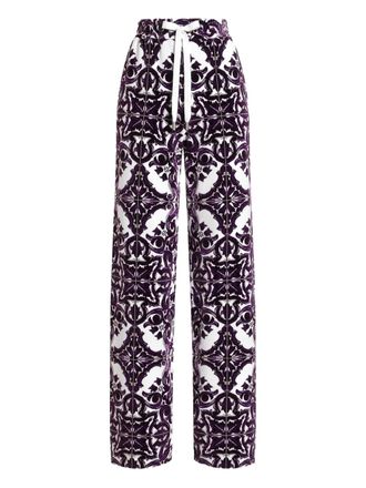 Dolce & Gabbana Hose aus Majolica-Jacquard - Violett