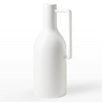 Torre & Tagus Keramik-Krug, Blumenvase, 27,9 cm, mattwei&szlig;e Keramikvase f&uuml;r Heimdekoration, wei&szlig;e Keramik-Krug-Vasen im Wohnzimmer, Tischdekoration, Einweihungs- und