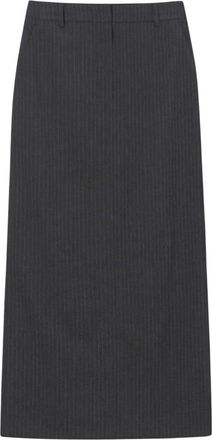 Dunst H-Linien-Midirock - - Skirts - Damen - Grau - M