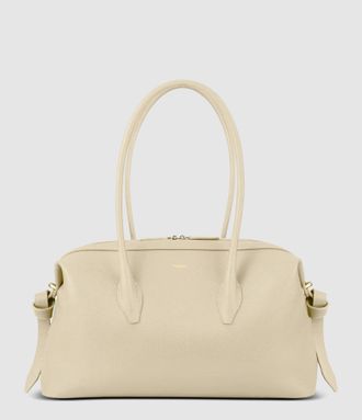 Yuzefi Sac Brioche Duffle Cuir Grain&eacute; Angora