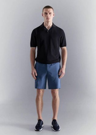 Mango Polo combin&eacute; maille bleu marine - Homme - XXL - MANGO MAN