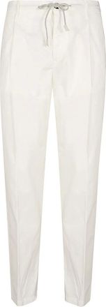 Eleventy Homme, Pantalons, Blanc, Taille: W34 Jogger Cotone Leggero
