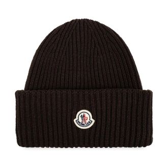 Moncler Luxuri&ouml;ser Brauner Wollkaschmirm&uuml;tze - - Accessories - Herren - Braun - ONE SIZE