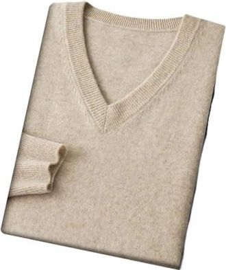 Generic Pull en cachemire doux pour homme - Col en V classique - Pull tricot&eacute; - Pull d&eacute;contract&eacute; et chaud, Nouveau3, M