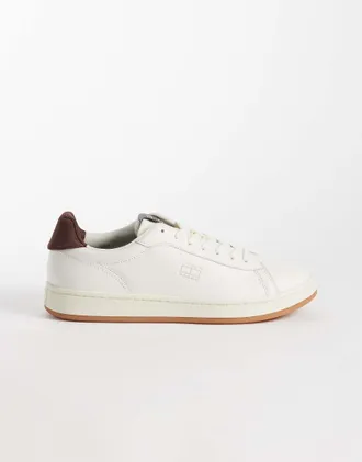 Tommy Jeans Archive 98 Leder-Sneaker in Cremewei&szlig;