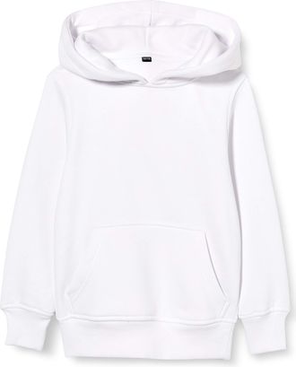 Build Your Brand Jungen Basic Kids Hoody Hooded Sweatshirt, Weiß, 158-164 EU