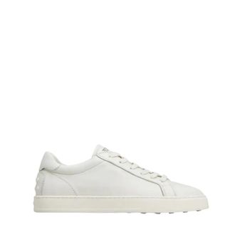 Tod's Homme, Chaussures, Blanc, Taille: 40 EU Baskets en cuir