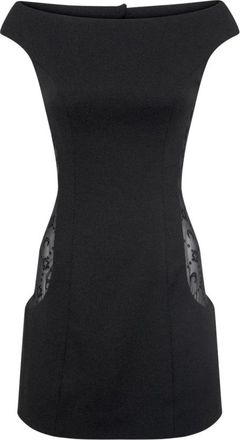 Marine Serre Femme, Robes, Noir, Taille: 38 FR Wool Boucl&eacute; Sleeveless Mini Dress