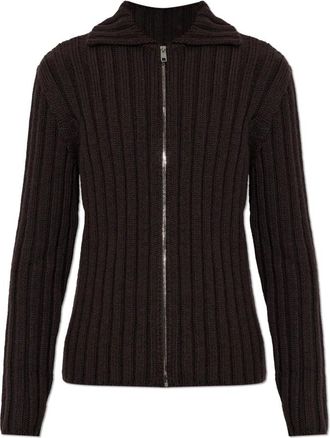 Dolce & Gabbana Wollstrickjacke mit breitem Kragen - - Knitwear - Herren - Braun - M