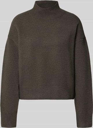 Neo Noir Turtleneck-Pullover mit Woll-Anteil und Rundhalsausschnitt