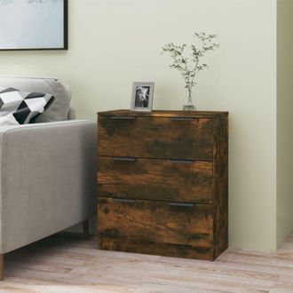 vidaXL Buffet Ch&ecirc;ne fum&eacute; 60x30x70 cm Bois ding&eacute;nierie