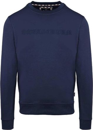 Aquascutum Sweatshirt f&uuml;r Herren, Gerippter Kragen (Marine)
