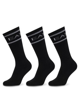 Emporio Armani Lange Socken 7X000381 AF18572 MC419 Schwarz