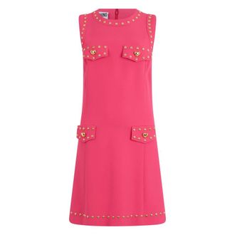 Moschino &Auml;rmelloses kurzes Kleid mit Taschen - - Dresses - Damen - Rosa - S