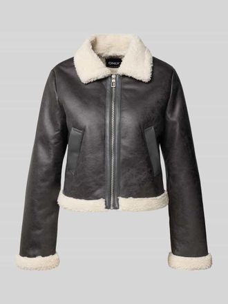Only Regular Fit Kunstlederjacke mit Teddyfell-Futter Modell BETTY