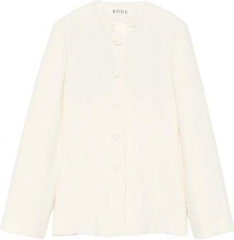 R&oacute;he Veste boucl&eacute; 421-11-167 - Femme - Vestes - Blanc - Taille: 38 FR