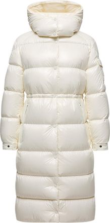 Moncler Moncler Doudoune Longue &Agrave; Capuche Cavettaz, Femme, Blanc, Taille: 00