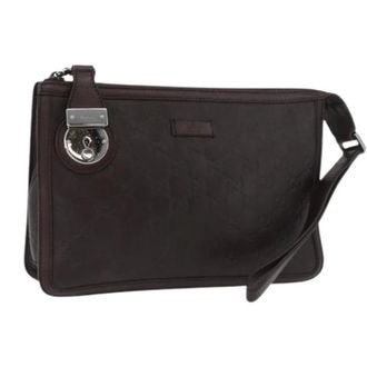 Gucci Pochette GG Canvas Vintage Pre-owned - Femme - Pre-owned - Brun - Taille: ONE Size