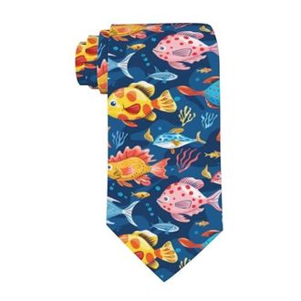 Generic Poissons De LOcéan De Dessin Animé Cravates Doux Cravate Élégante Cravates Hommes Pour Fêtes Mariages Scolaires