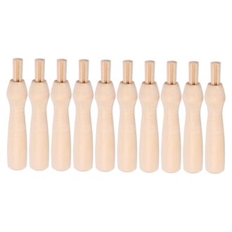 FOMIYES 10 St&uuml;ck Punch Needle Holzgriffe Langlebige Selbstgemacht Filznadel Ersatzgriffe f&uuml;r Handarbeit und Filzprojekte