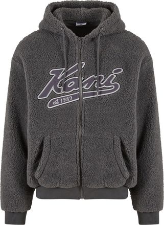 Karl Kani KK Varsity Teddy Zip Hoodie Grey, XS