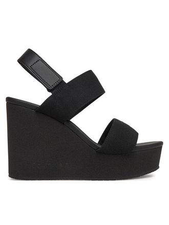 Calvin Klein Jeans Sandalen Wedge Sandal Webbing In YW0YW01790 Schwarz