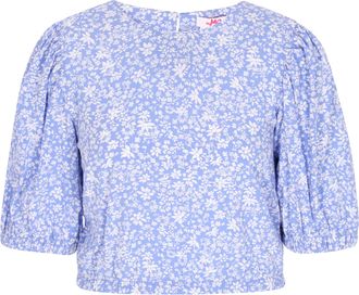 Mymo Bluse Frauen blau wei&szlig;