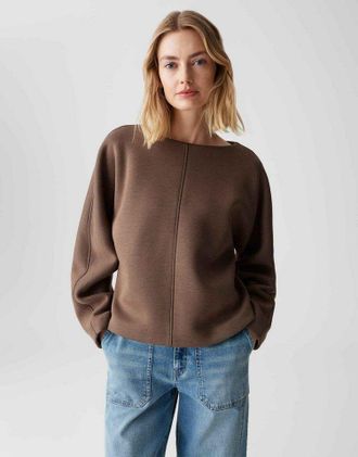 OPUS Sweatshirt GILAN weich mit Ballon&auml;rmeln lockere Passform, glatter Griff, elastischer Stoff