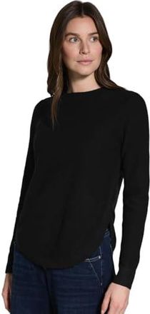 Cecil B303092 Pull structuré, Noir, M Femme