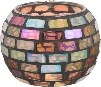 Amosfun Stabiles Kerzenhalter-Set Aus Glasmosaik Teelichthalter F&uuml;r Hochzeitsdekorationen Und Zuhause