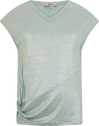 Herno Femme, Blouses et Chemises, Vert, Taille: 38 FR T-shirt vert clair &eacute;l&eacute;gant