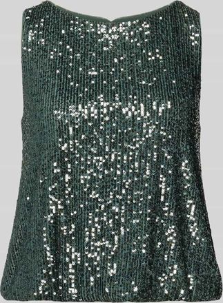 Vera Mont Top mit Pailletten und Rundhalsausschnitt