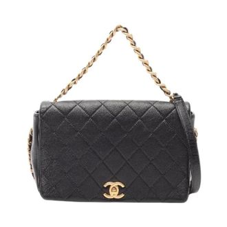 Chanel Pre-owned Matelasse Leder 2Way Umh&auml;ngetasche - - Pre-owned - Damen - Schwarzk - ONE SIZE