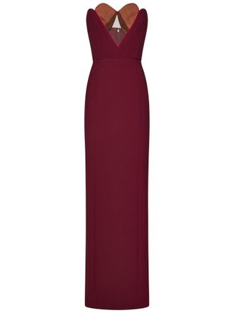 Nensi Dojaka Womens Long Dress Burgundy Viscose