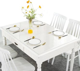 Generic Tischdecke PVC Tischfolie transparent Tischschutz Wasserdichter Schutzmatte für Esstisch 1 mm dick 40x60cm/90x120cm/114x200cm Einfach zu Reinigen(40 x