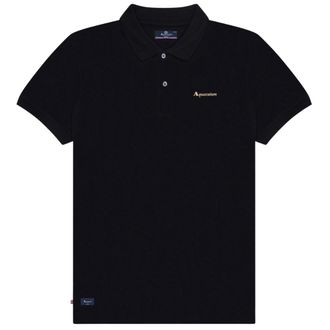 Aquascutum Active Cotton Polo Dry-fit Schwarzes Poloshirt