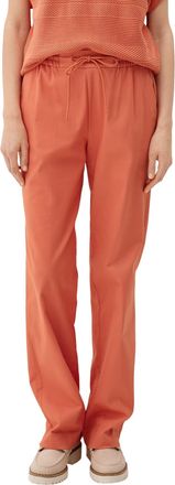 s.Oliver Damen Lang, Hose lang Loose Fit, Orange, 44 EU