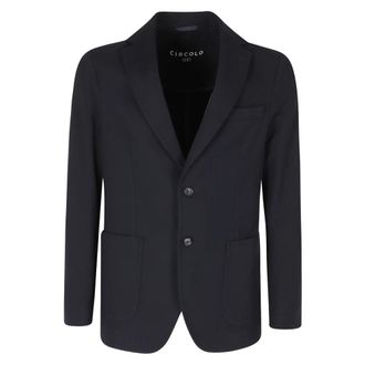 Circolo 1901 Giacca Monopetto Blazer Fleece - - Jackets - Herren - Blau - XL
