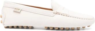 Tod's Tods Low-Top Sneaker - Moccasin-Style Flat Shoes In Smooth Calfskin - Gr. 36,5 (EU) - in Wei&szlig; - f&uuml;r Damen