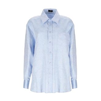 Etro Femme, Blouses et Chemises, Bleu, Taille: 34 FR Linen Cotton Shirt