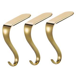 NUOBESTY 3 St&uuml;ck Weihnachtsstrumpfhalter aus Zinklegierung Kaminsims Girlandenhalterung Kaminaufh&auml;nger f&uuml;r Weihnachtsdeko Robust und Gratfrei f&uuml;r Str&uuml;mpfe und 