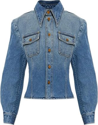 Willy Chavarria Chemise boutonn&eacute;e Chavela - Femme - Blouses et Chemises - Bleu - Taille: 40 FR
