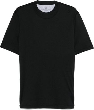 Brunello Cucinelli t-shirt &agrave; col rond - Noir