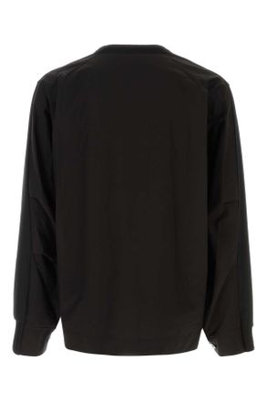 sacai Jersey and Poplin Oversize T-Shirt - Black
