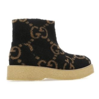 Gucci GG Supreme Faux-Shearling Stiefel - - Shoes - Herren - Schwarzk - 42 EU