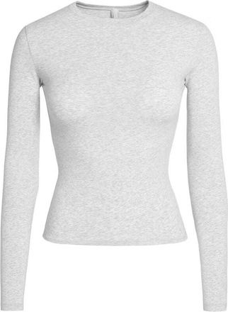 SKIMS Damen Langarmshirt aus Baumwoll-Mix