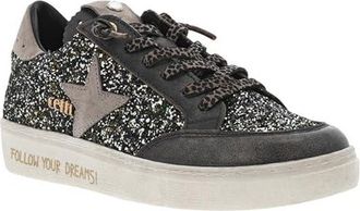 Cetti Baskets Femme en Cuir Grises et à Lacets Plats élastiqués - Taille 39