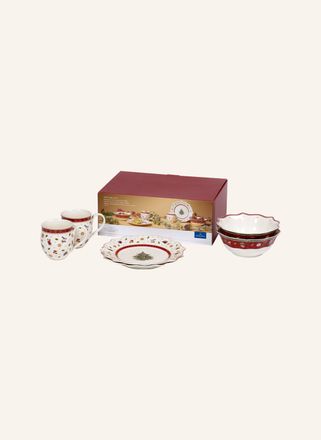 Villeroy & Boch Fr&uuml;hst&uuml;cks-Set F&uuml;r 2, Wei&szlig;, 6-Teilig Toys Delight rot