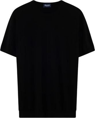 Drumohr Homme, Tops, Noir, Taille: 2XL T-shirt MM Rasato